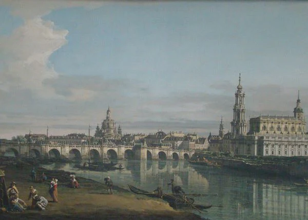 Bernardo Bellotto, View of Dresden from the right bank of the Elbe on the bridge of Augustus, 1947