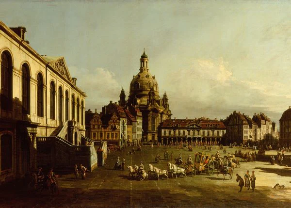 Bernardo Bellotto, View of Dresden, New Market of the European monastery