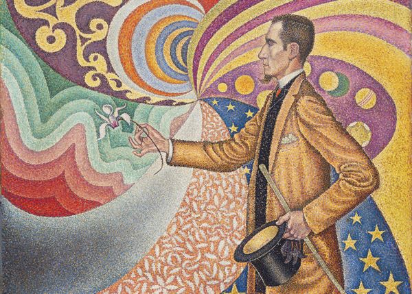 Paul Victor Jules Signac, Against The Enamel Of A Background Rhythmic With Beats And Angles, Tones And Tints, Portrait Of Felix Feneon