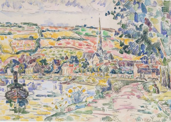 Paul Victor Jules Signac, Les Petit Andely, The River Bank, 1920