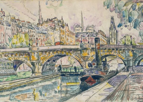 Paul Victor Jules Signac, Tugboat At The Pont Neuf, Paris, 1923