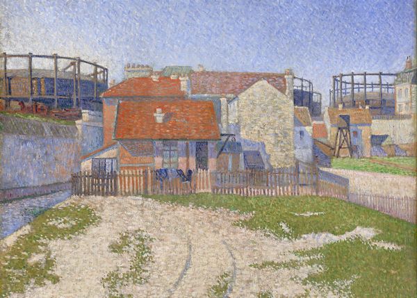 Paul Victor Jules Signac, The Gas Tanks At Clichy, 1886