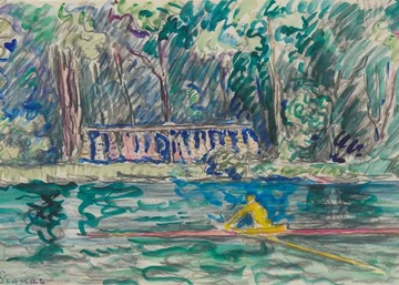 Paul Victor Jules Signac, The Boat At Bois Le Roi, 1900