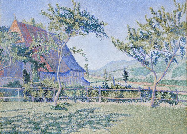 Paul Victor Jules Signac, Comblat Castle, The Meadow, 1886