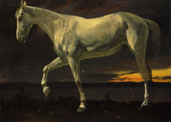 Albert Bierstadt, White Horse and Sunset