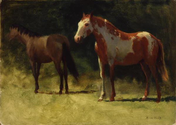 Albert Bierstadt, Two Horses