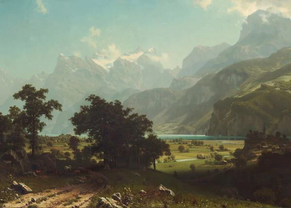 Albert Bierstadt, Lake Lucerne painting