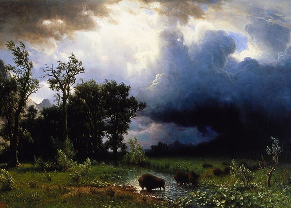 Albert Bierstadt, Buffalo Trail, The Impending Storm