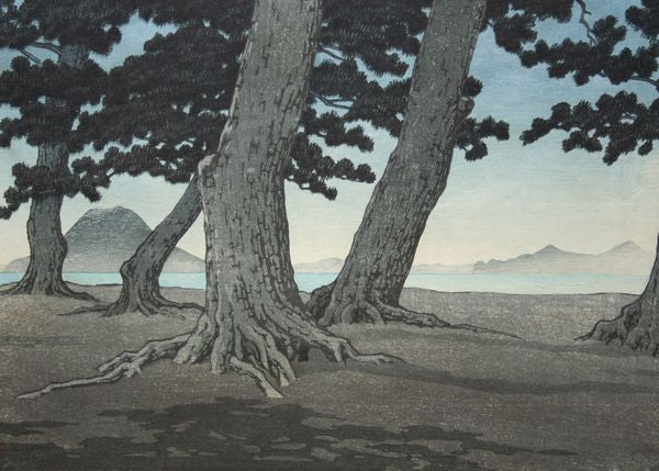 Kawase Hasui, Temple of beach, Sanuki core ST