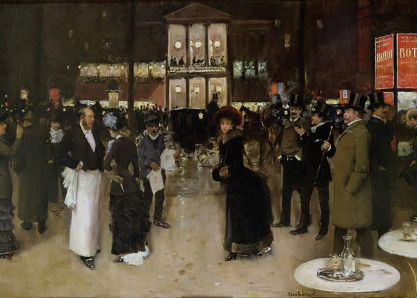 Jean Beraud, Boulevard At Night At The Variety Theatre