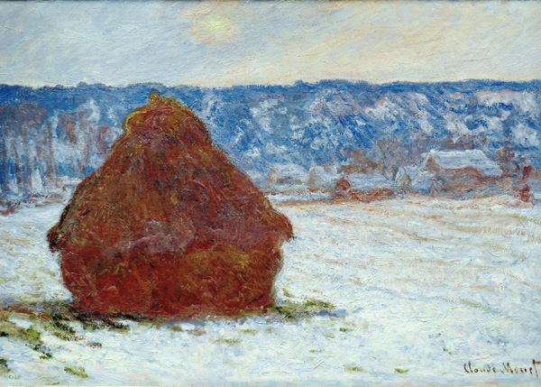 Claude Monet, Grainstack In Overcast Weather, Snow Effect, 1891