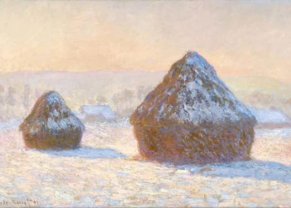 Claude Monet, Grainstacks In The Morning, Snow Effect, 1891