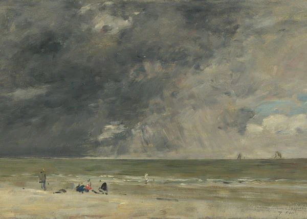 Eugene Boudin, Beach at Trouville