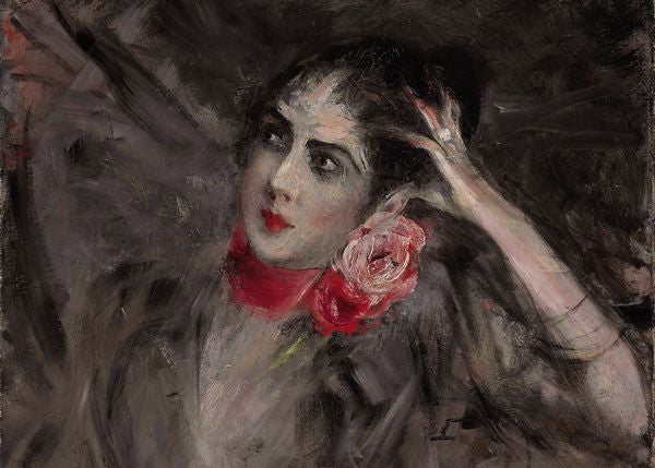 Giovanni Boldini, Princess Catherine Radziwill With A Red Ribbon Around Her Neck