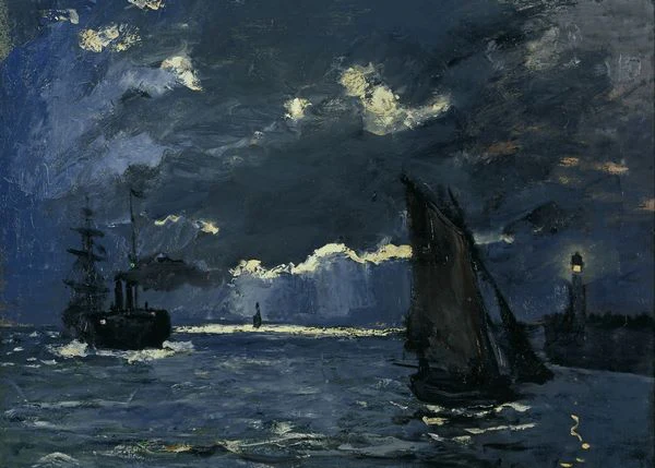 Claude Monet, Seascape, Night Effect, 1866