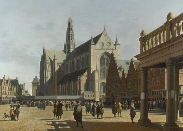 Gerrit Berckheyde, The Market Place and the Grote Kerk at Haarlem