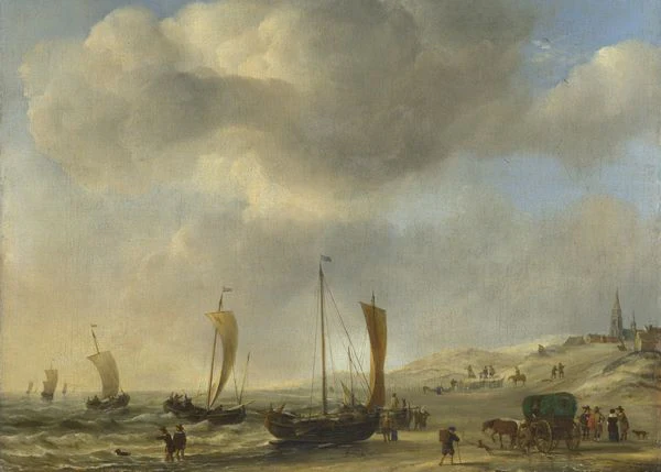 Willem van de Velde, The Shore at Scheveningen