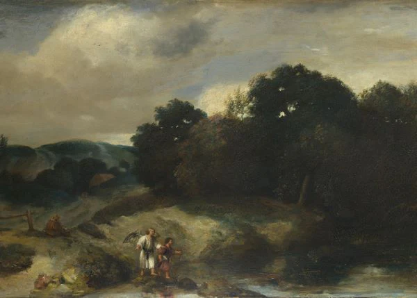Jan Lievens, A Landscape with Tobias and the Angel