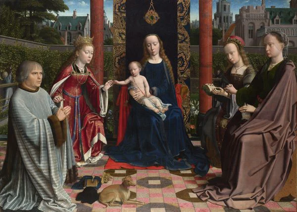 Gerard David, The Virgin and Child with Saints and Donor