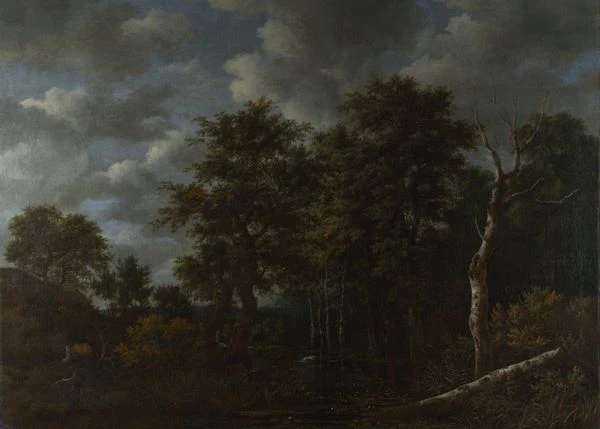 Jacob van Ruisdael, A Pool surrounded by Trees