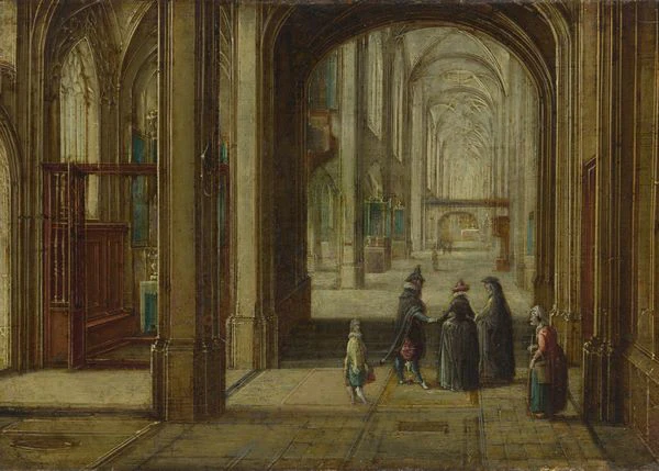 Hendrick van Steenwyck the Younger, The Interior of a Gothic Church looking East