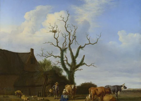 Adriaen van de Velde, A Farm with a Dead Tree