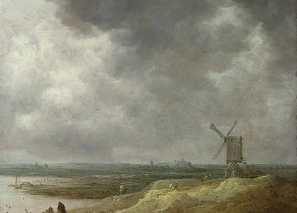 Jan van Goyen, A Windmill by a River