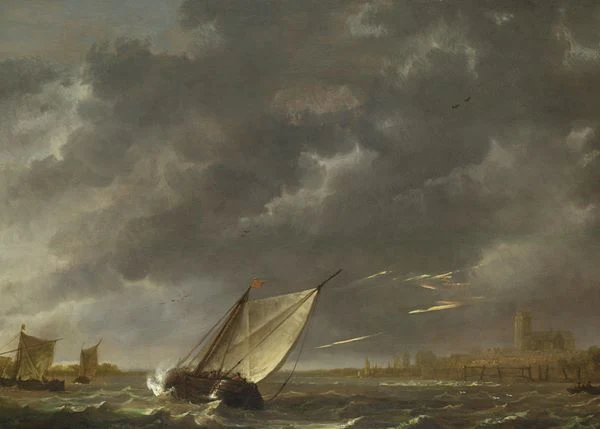 Aelbert Cuyp, The Maas at Dordrecht in a Storm