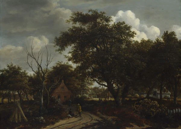 Meindert Hobbema, Cottages in a Wood