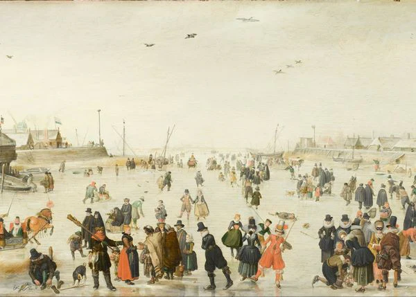 Hendrick Avercamp, Winter Scene on a Frozen Canal