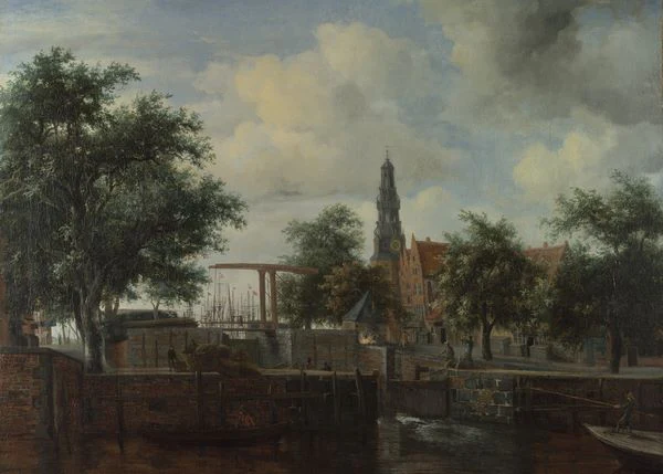 Meindert Hobbema, The Haarlem Lock, Amsterdam