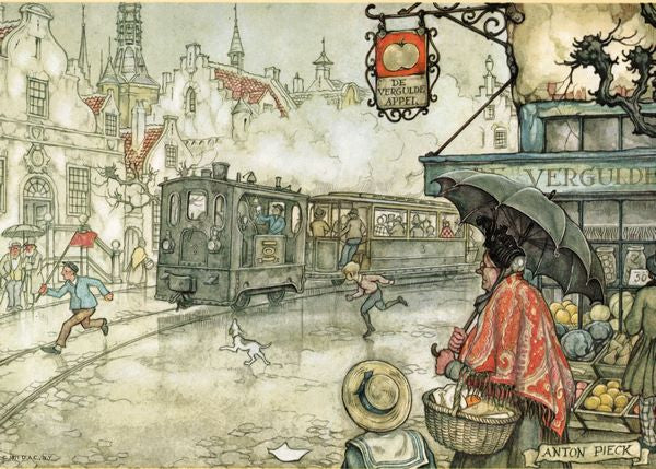 Pieck, Anton, Street Scene De Vergulde Appel