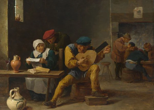 Teniers the Younger, David, Peasants making Music in an Inn