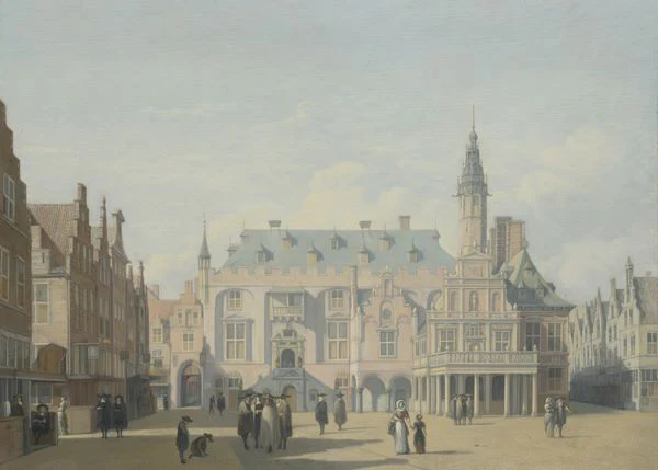 Gerrit Berckheyde, The Market Place and Town Hall, Haarlem