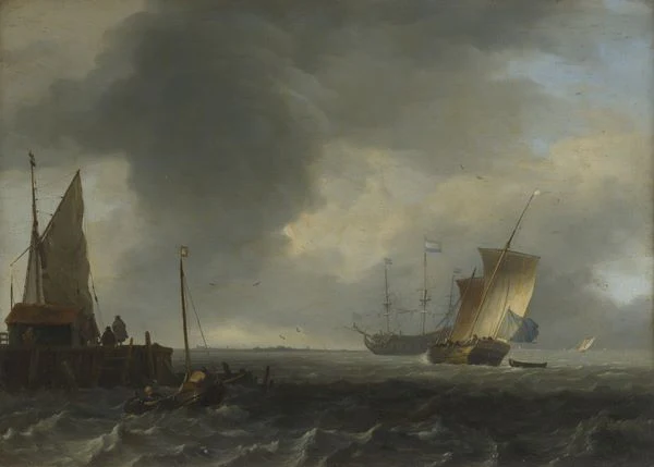 Ludolf Bakhuizen, A View across a River near Dordrecht