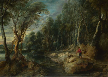 Peter Paul Rubens, A Shepherd with his Flock in a Woody Landscape