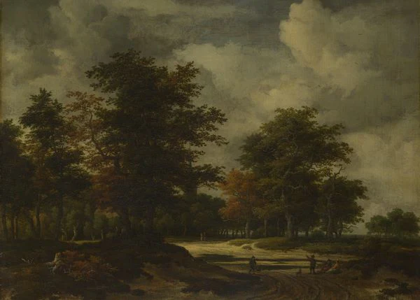 Jacob van Ruisdael, A Road leading into a Wood