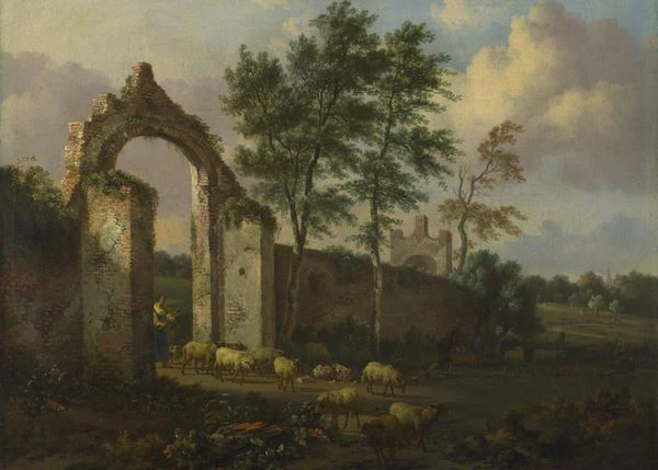 Jan Wijnants, A Landscape with a Ruined Archway