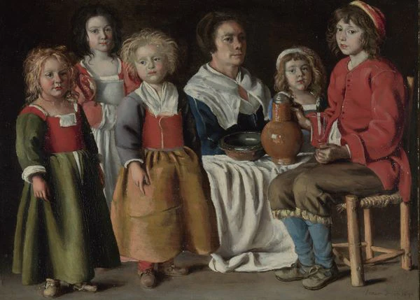 The Le Nain Brothers, A Woman and Five Children