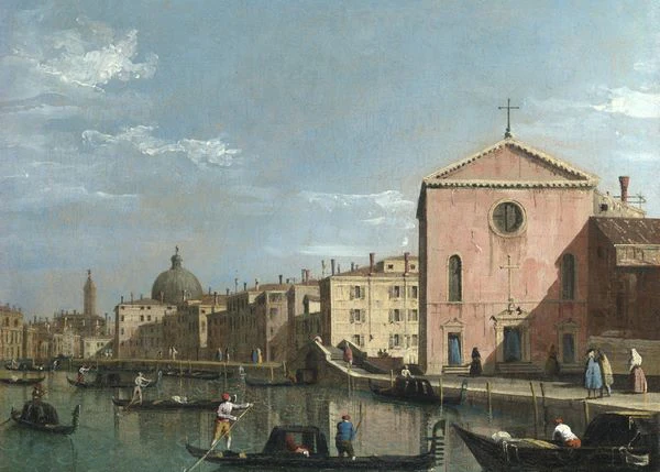 Canaletto, Venice, The Grand Canal facing Santa Croce