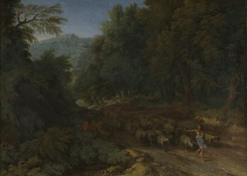Gaspard Dughet, Landscape with a Shepherd and his Flock