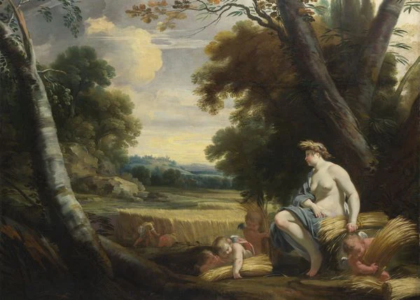 Simon Vouet, Ceres and Harvesting Cupids