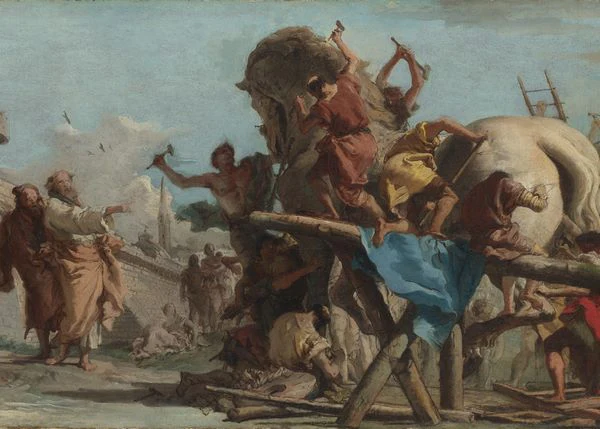 Tiepolo, Giovanni Domenico, The Building of the Trojan Horse