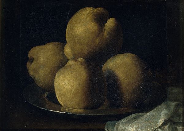 Zurbaran, Francisco de, Still life with quince on a platter