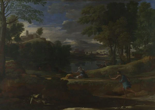 Nicolas Poussin, Landscape with a Man killed by a Snake