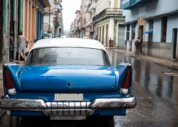 Automobili fotografije plavi americki stari auto