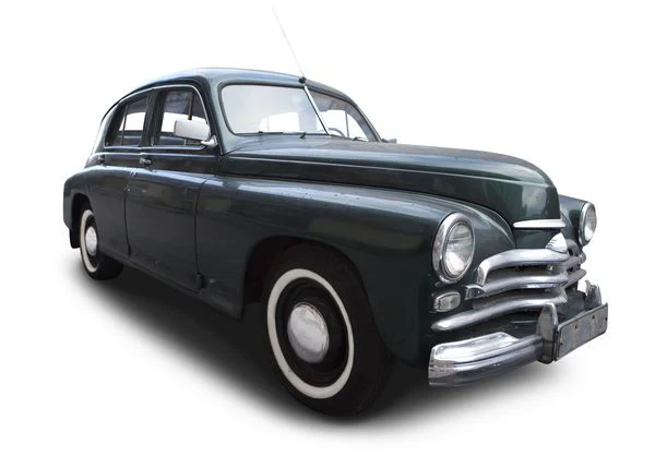Automobili vintage art crni na beloj pozadini