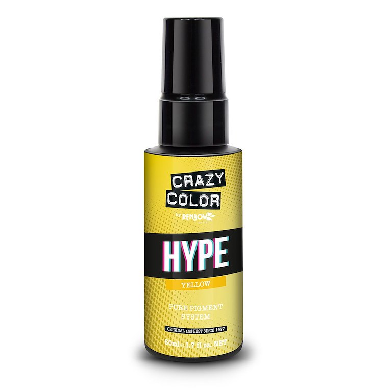 Pigment za kosu CRAZY COLOR Hype 50ml – CRAZY-žuto