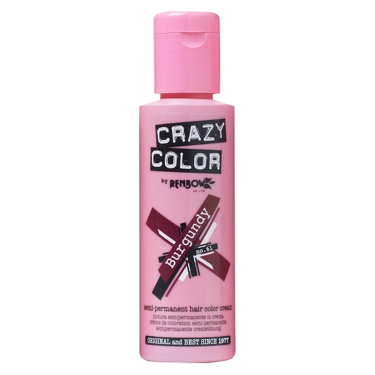 Polutrajna farba CRAZY COLOR 100ml Burgundy