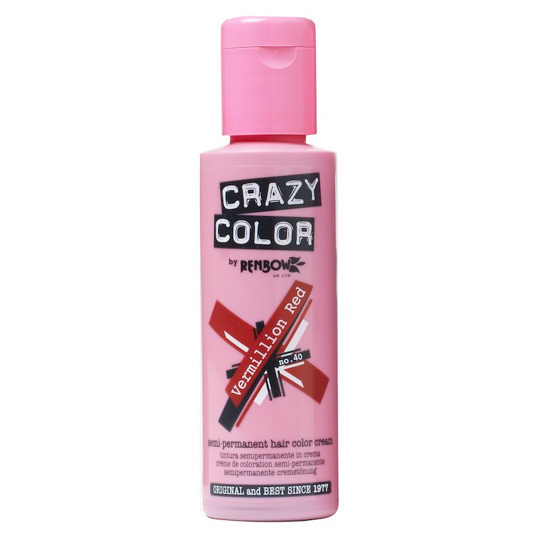 Polutrajna farba CRAZY COLOR 100ml Vermillion Red